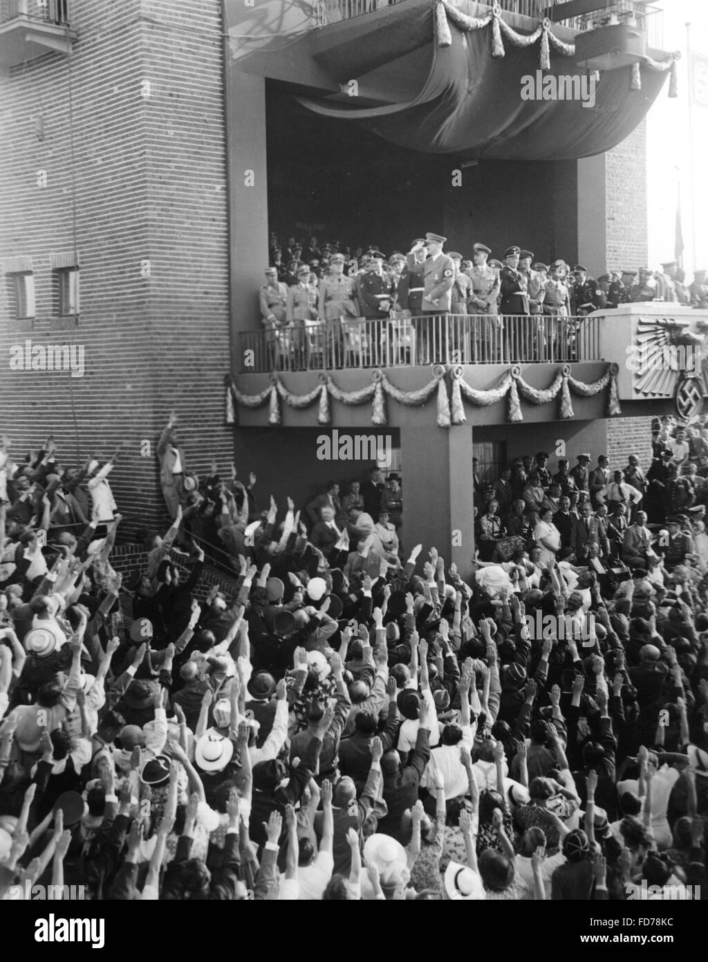 Adolf Hitler at the German Gymnastics and Sports Festival in Wroclaw ...