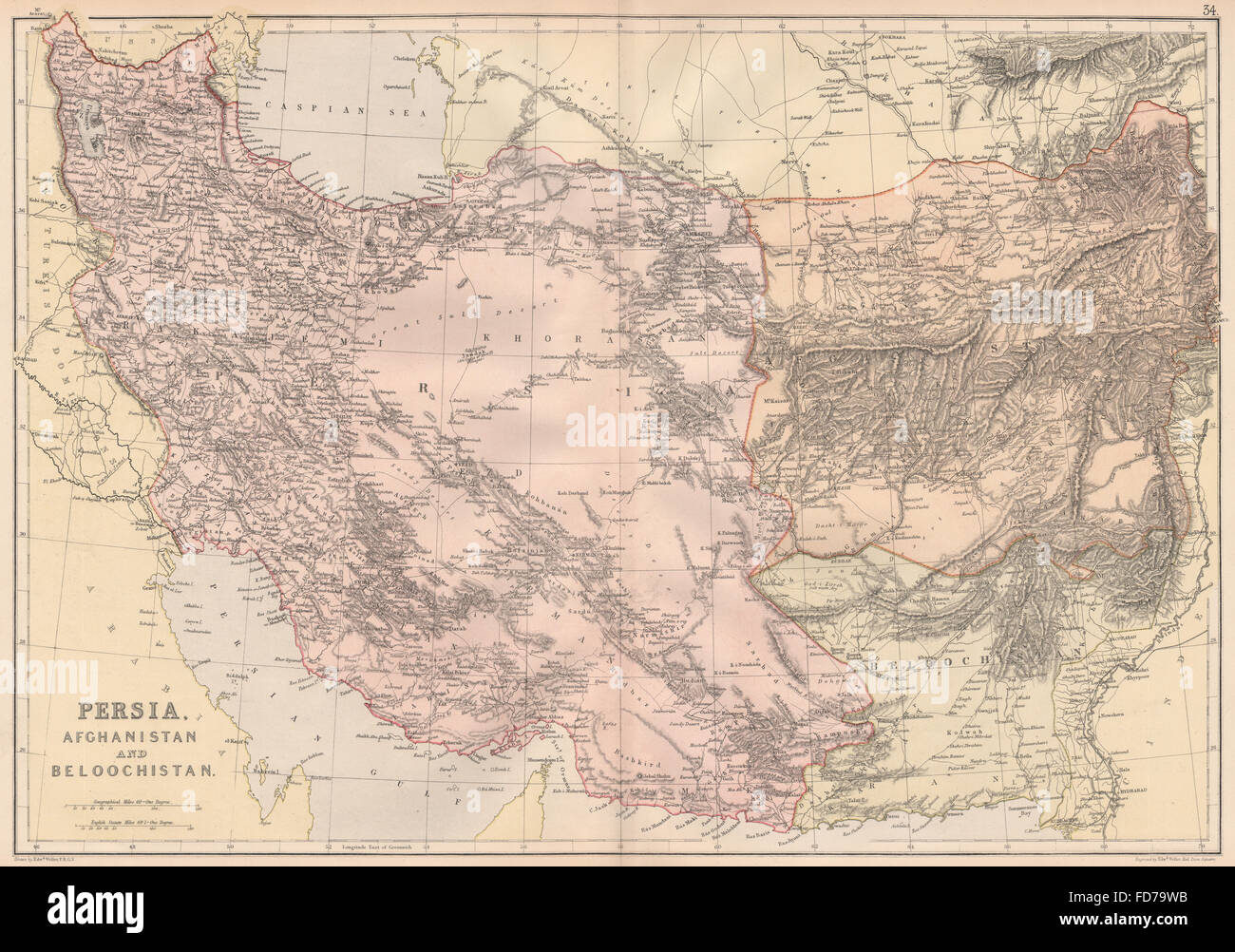 Map of persia 19th century hi-res stock photography and images - Alamy