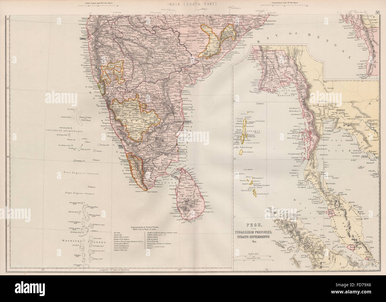 BRITISH INDIA S: Pegu Tenasserim Straits Settlements Singapore Maldives ...