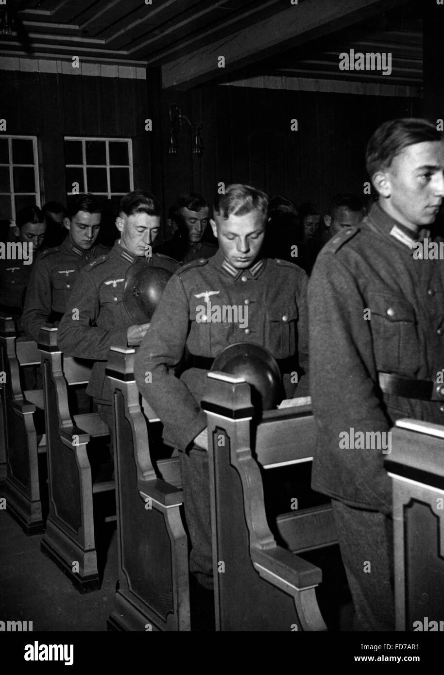 Soldiers on a church service in the Garrison Church in Potsdam Stock ...