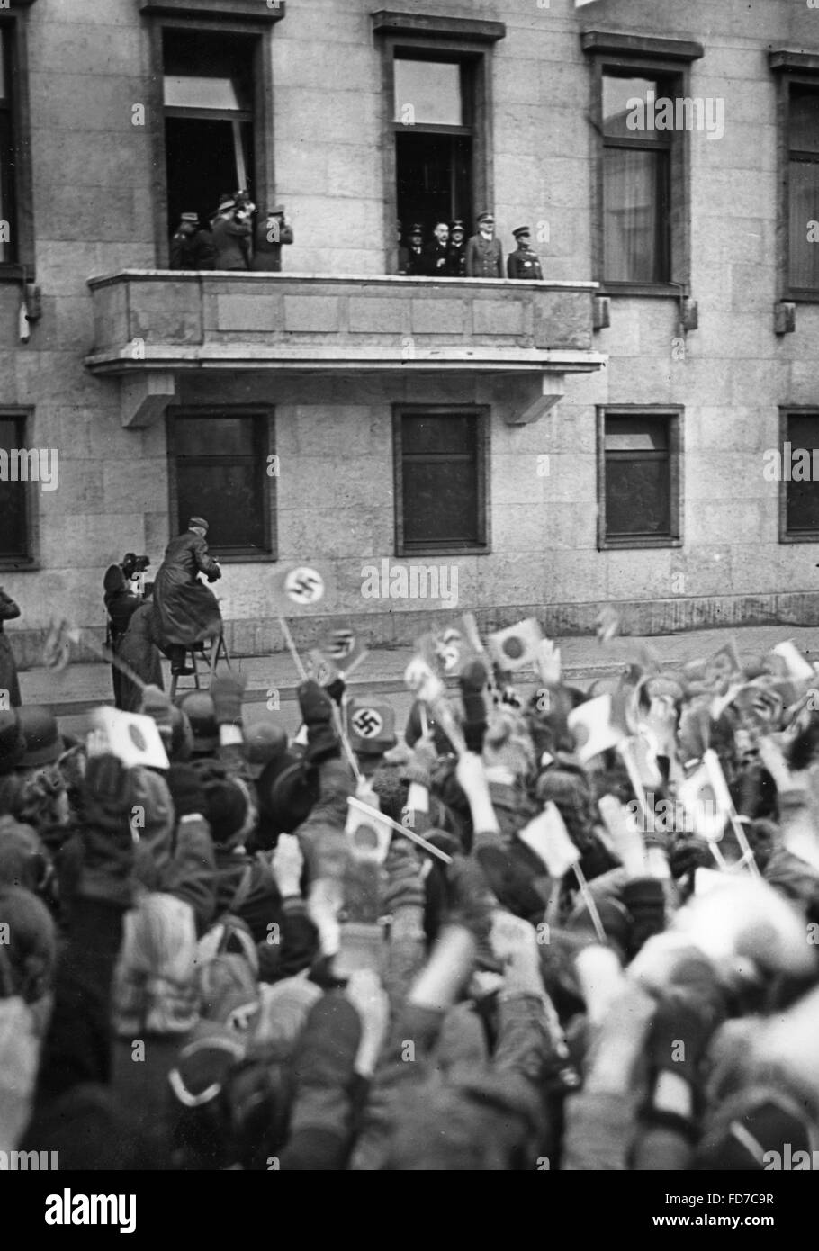 Matsuoka Yosuke, Adolf Hitler and Oshima Hiroshi in Berlin, 1941 Stock ...