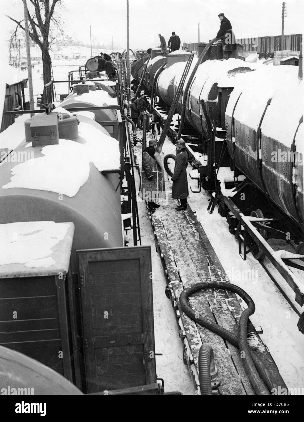 German-Soviet oil transport in Przemysl, 1940 Stock Photo - Alamy