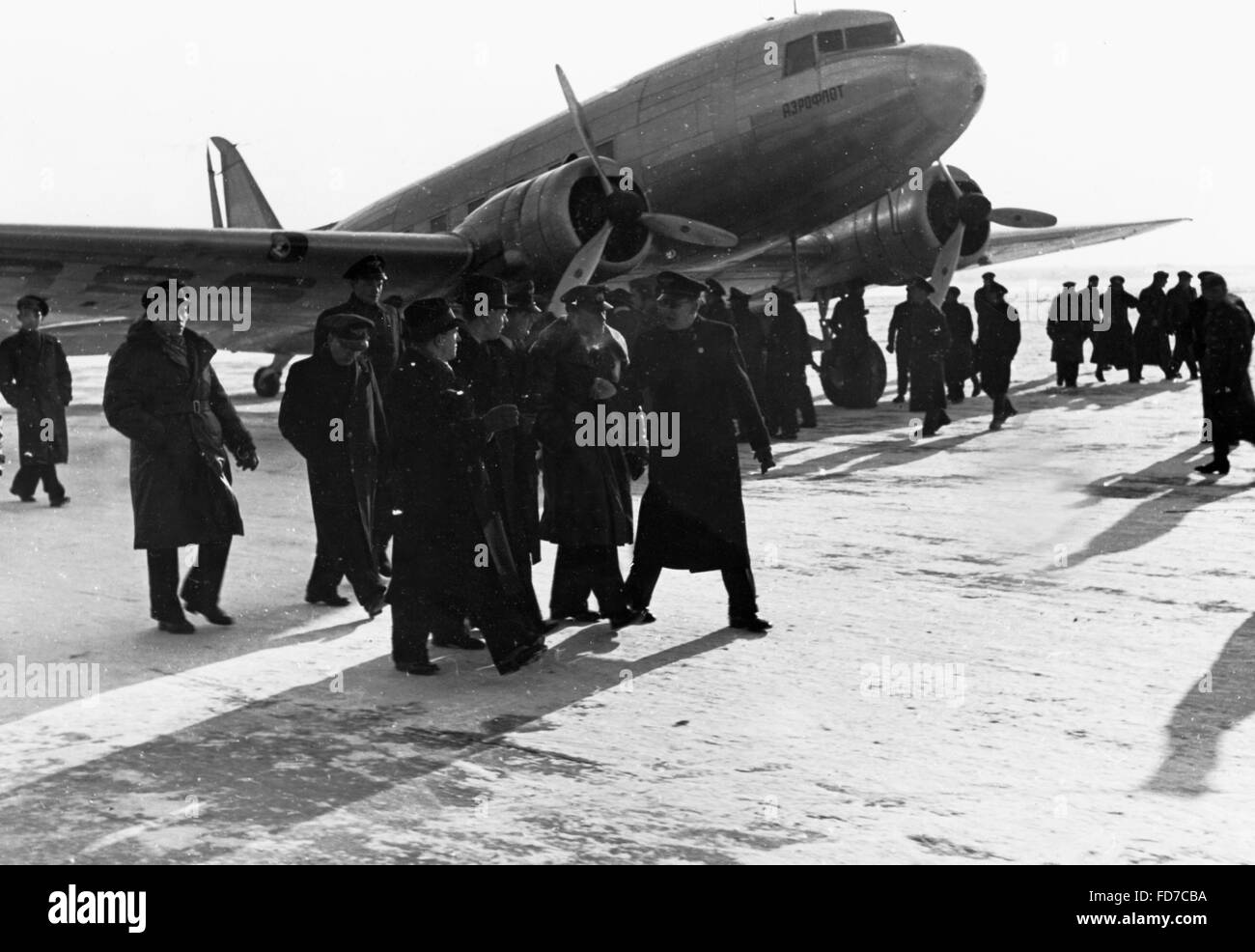 First landing of a Soviet aircraft at the Berlin-Tempelhof Airport ...
