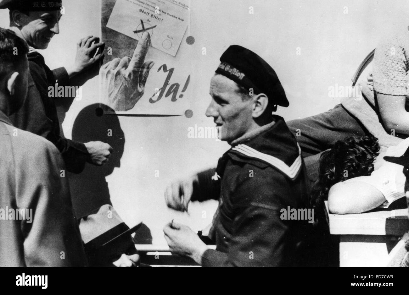 Election poster aboard the 'Wilhelm Gustloff' for the Reichstag ...