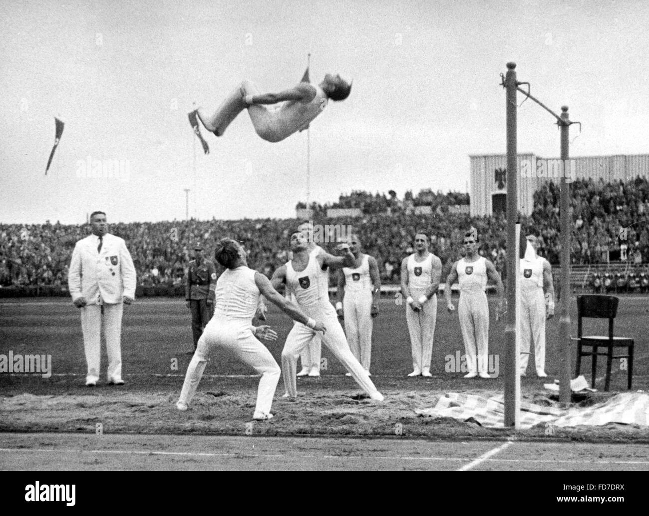 Gymnastics demonstrations during the NS Kampfspiele (Nazi Competitive ...