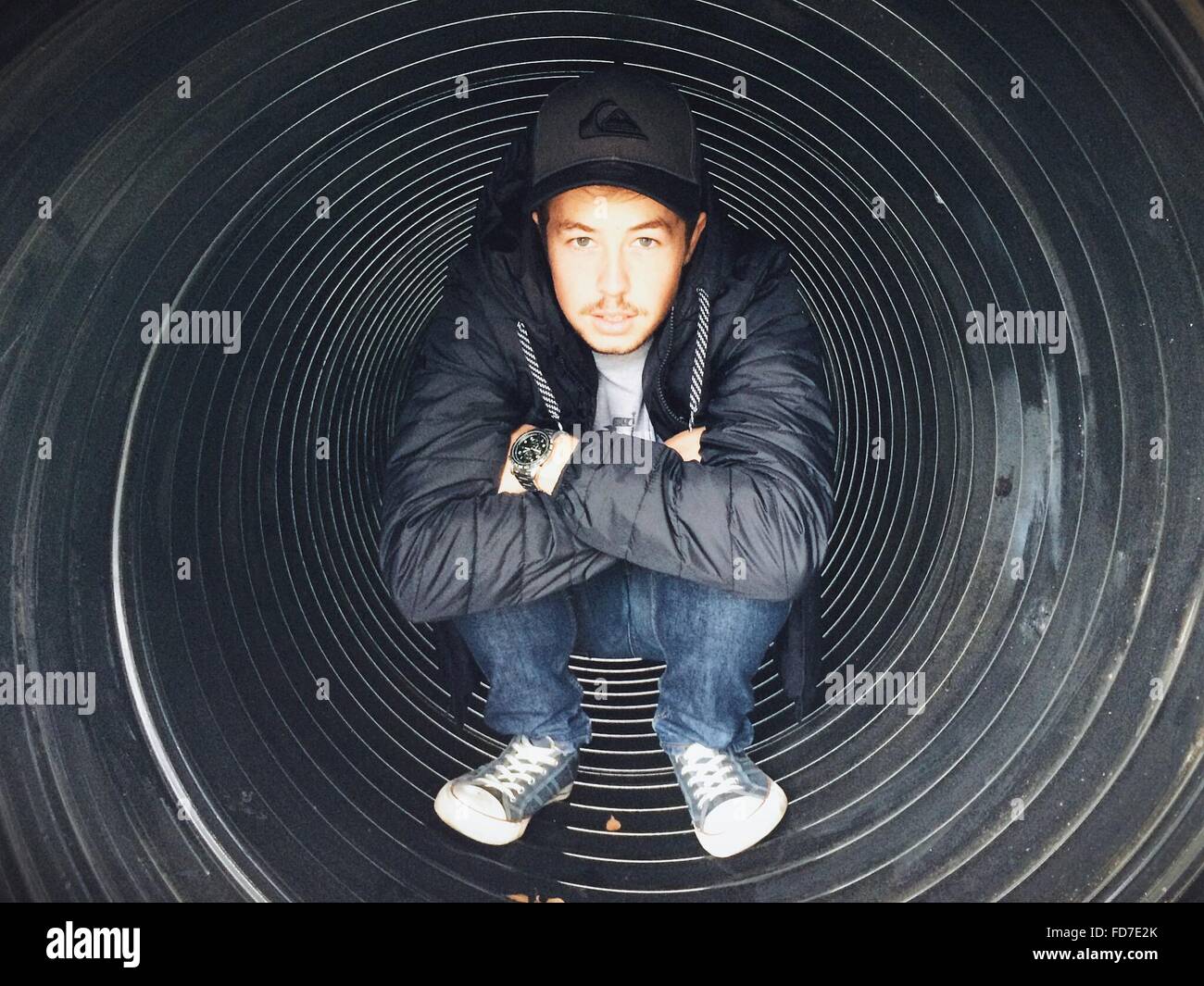 Man with pipe and cap hi-res stock photography and images - Alamy
