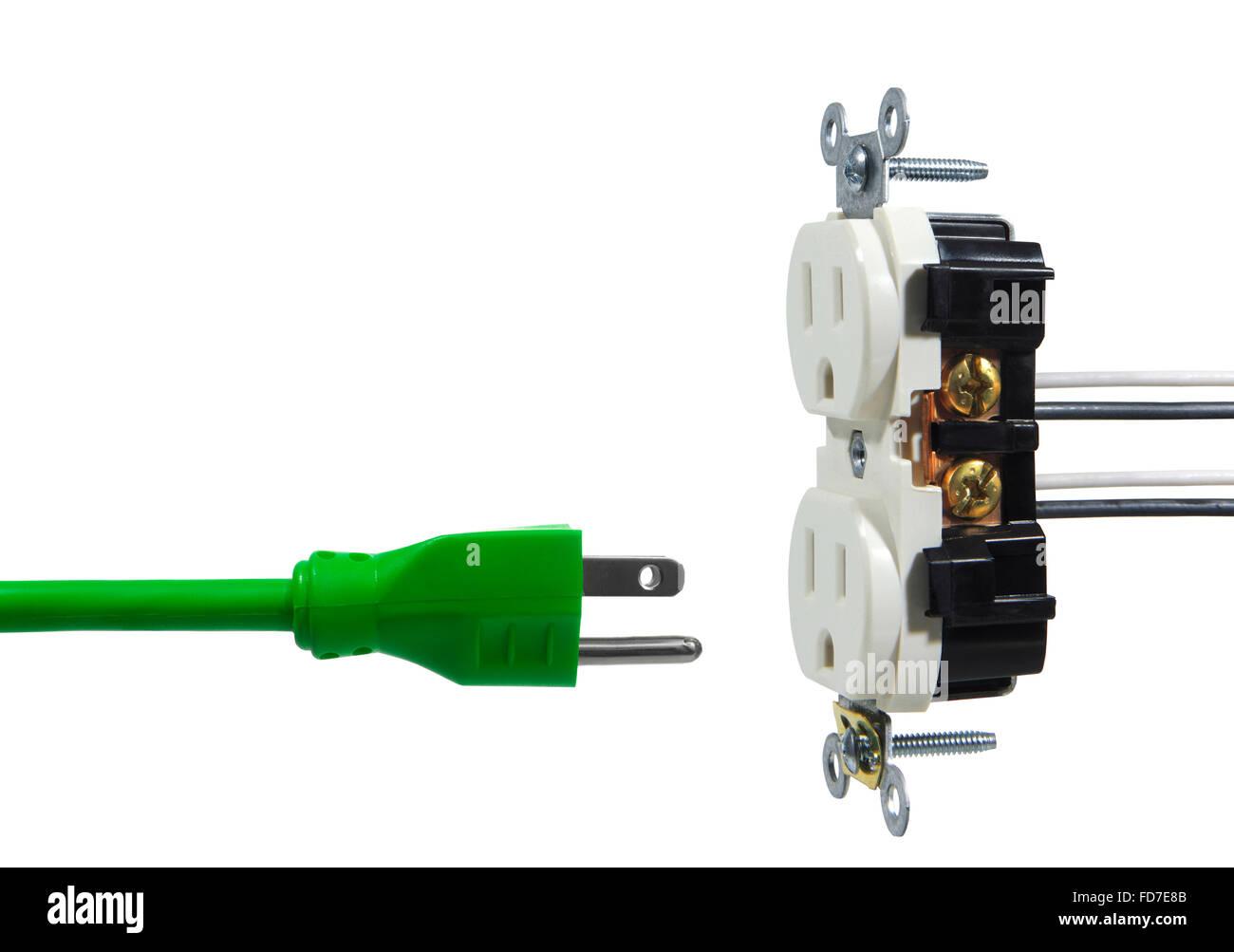 Wires connected electrical plug hi-res stock photography and images - Alamy