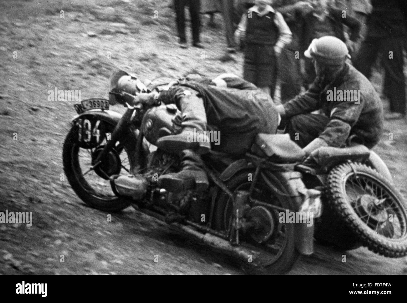 Motor-HJ (Motorized Hitler Youth) when off-road racing, 1938 Stock ...