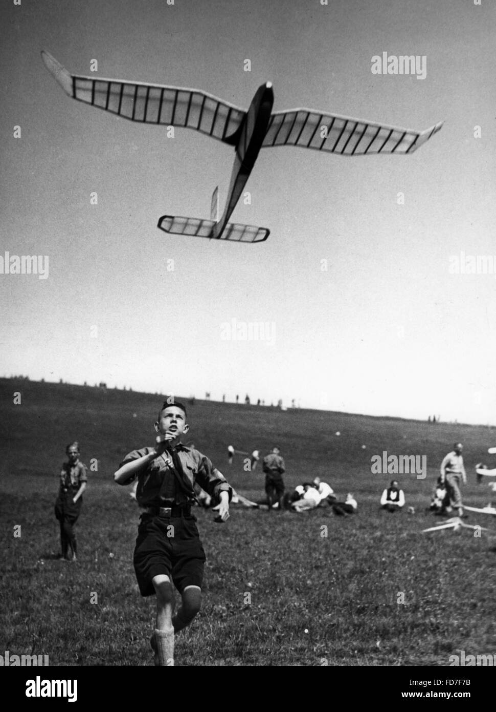 HJ Model Airplane Competition on the Wasserkuppe, 1940 Stock Photo - Alamy