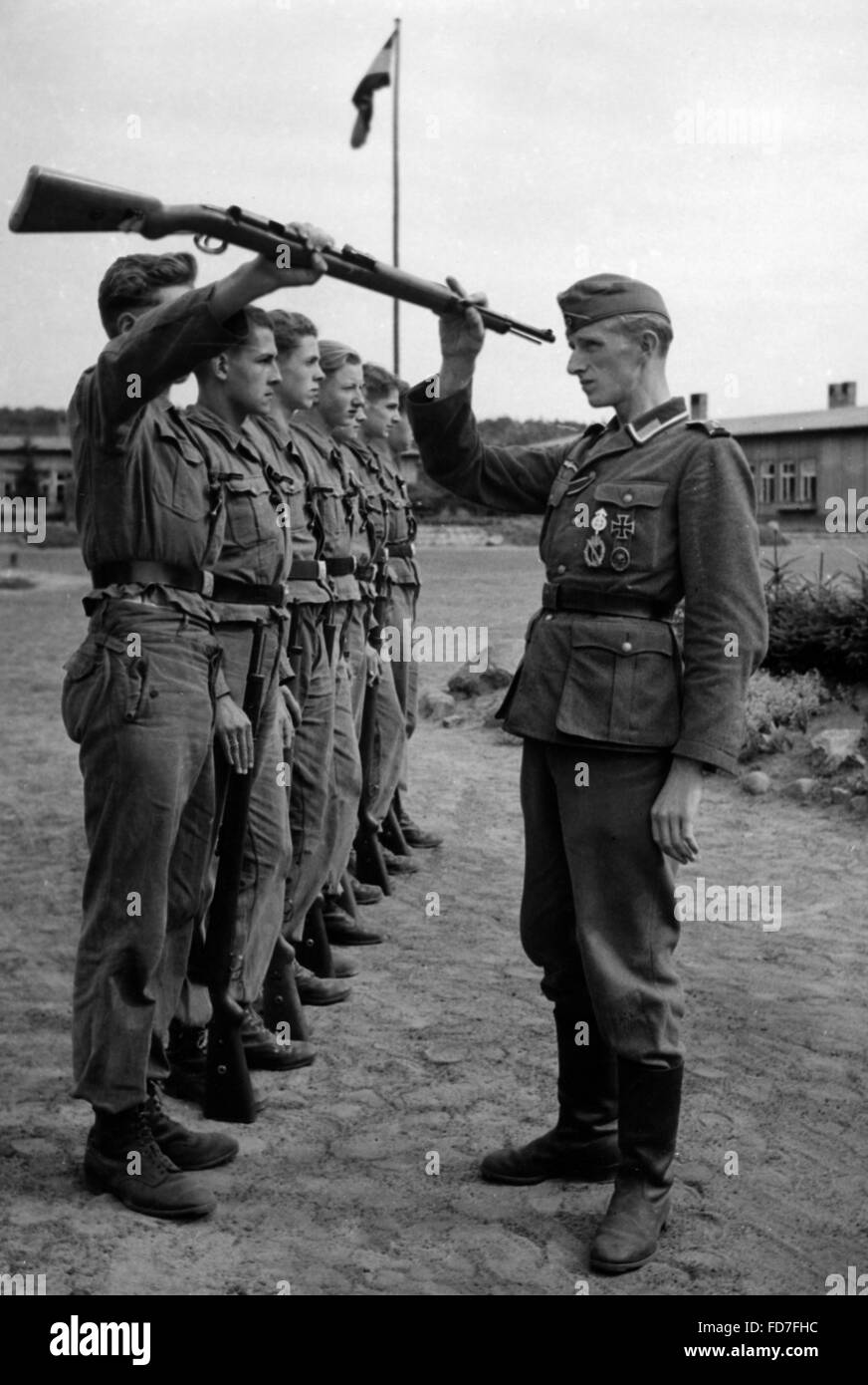 Military training in camp Black and White Stock Photos & Images - Alamy