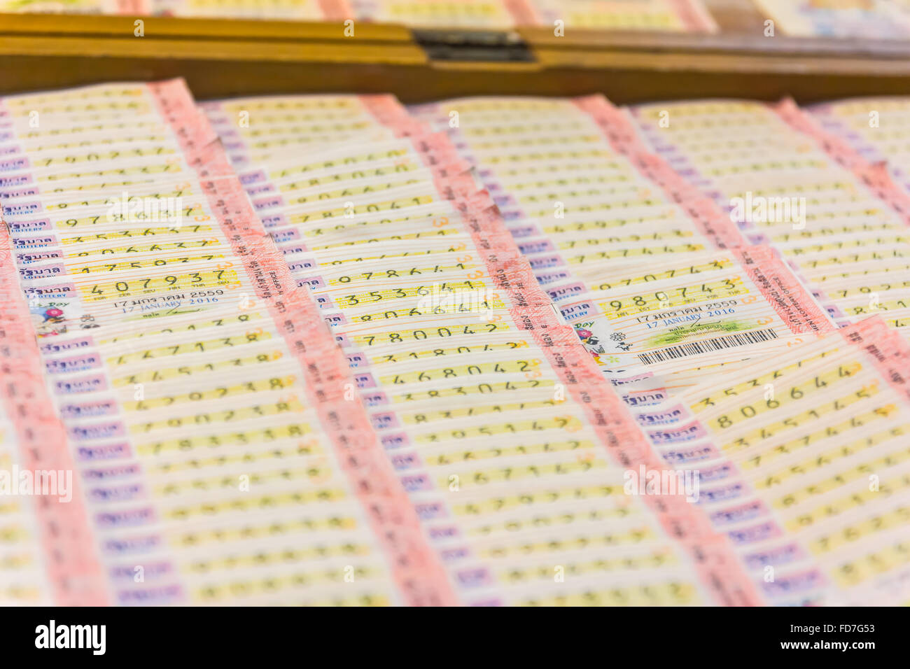 Thai lottery tickets Stock Photo - Alamy