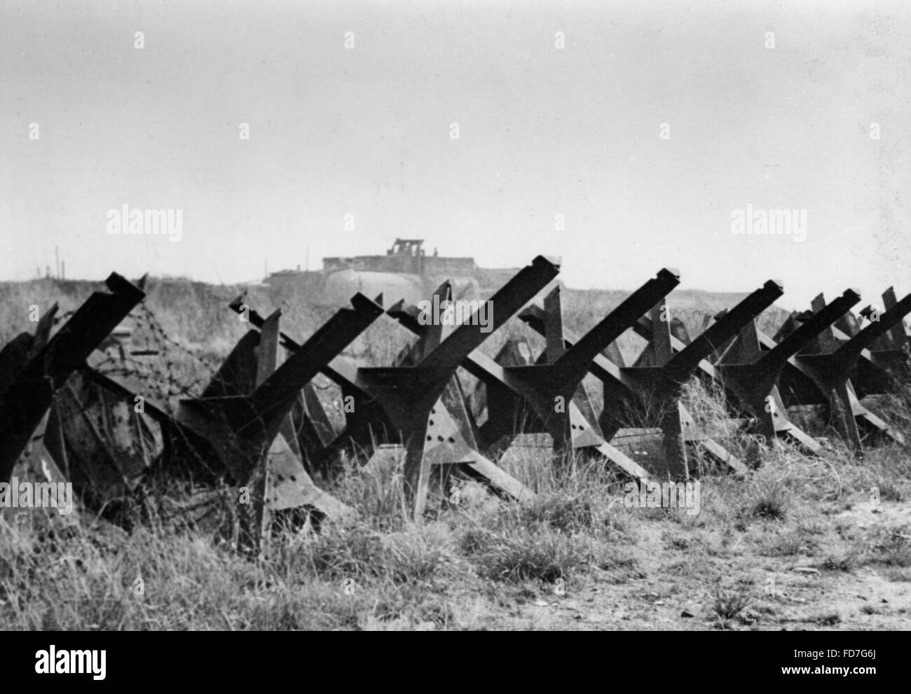 Tank barriers near the Scheldt in the Netherlands, 1944 Stock Photo - Alamy
