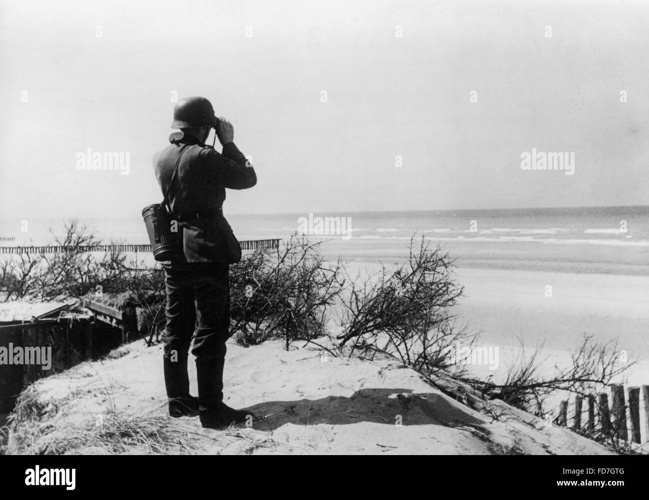 Observation post on the Atlantic Wall Stock Photo - Alamy