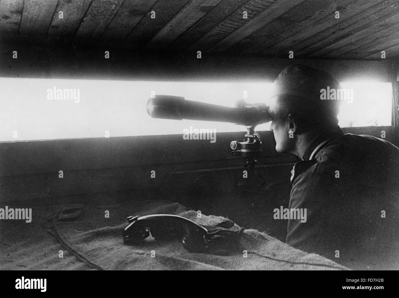 German observation post on the Atlantic Wall Stock Photo - Alamy