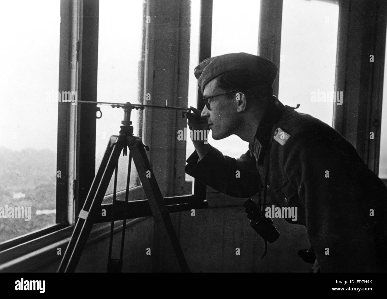 Artillery observation post along the Channel coast, 1942 Stock Photo ...