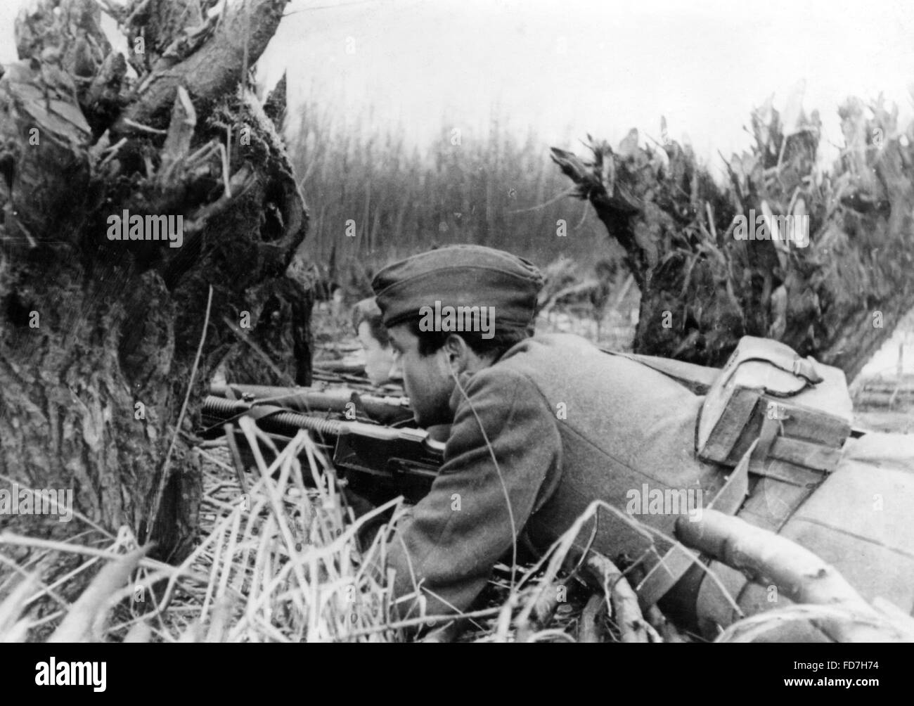 Reconnaissance unit of the Wehrmacht on the Western Front, 1945 Stock ...