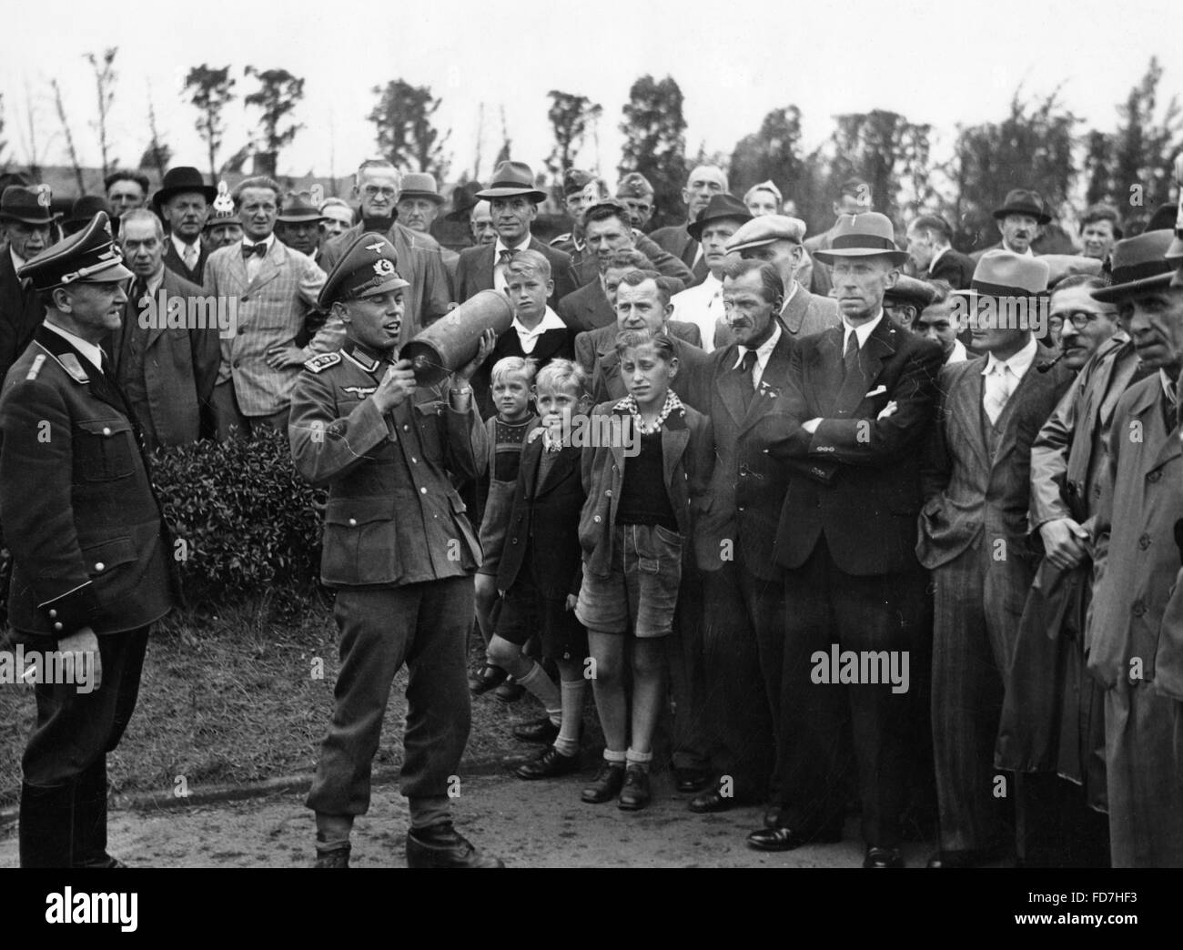 Presentation of a firebomb, 1943 Stock Photo - Alamy