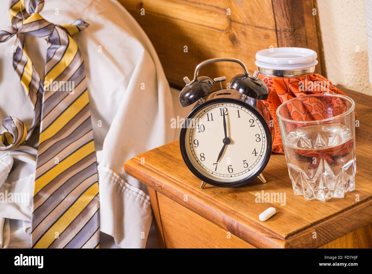 Waking up with a hangover, a party aftermath concept Stock Photo - Alamy