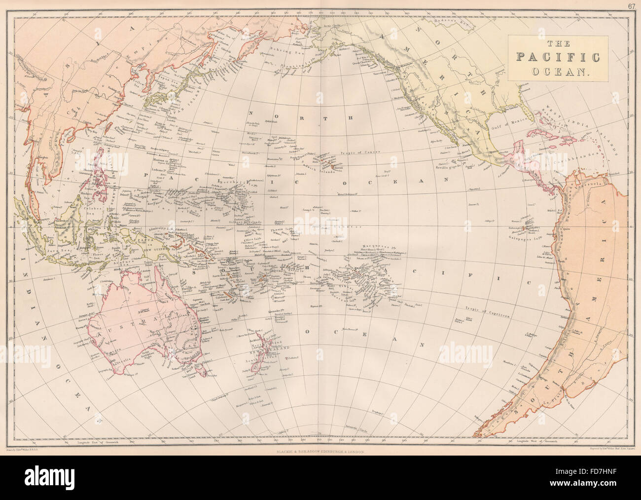Pacific ocean map hi-res stock photography and images - Alamy