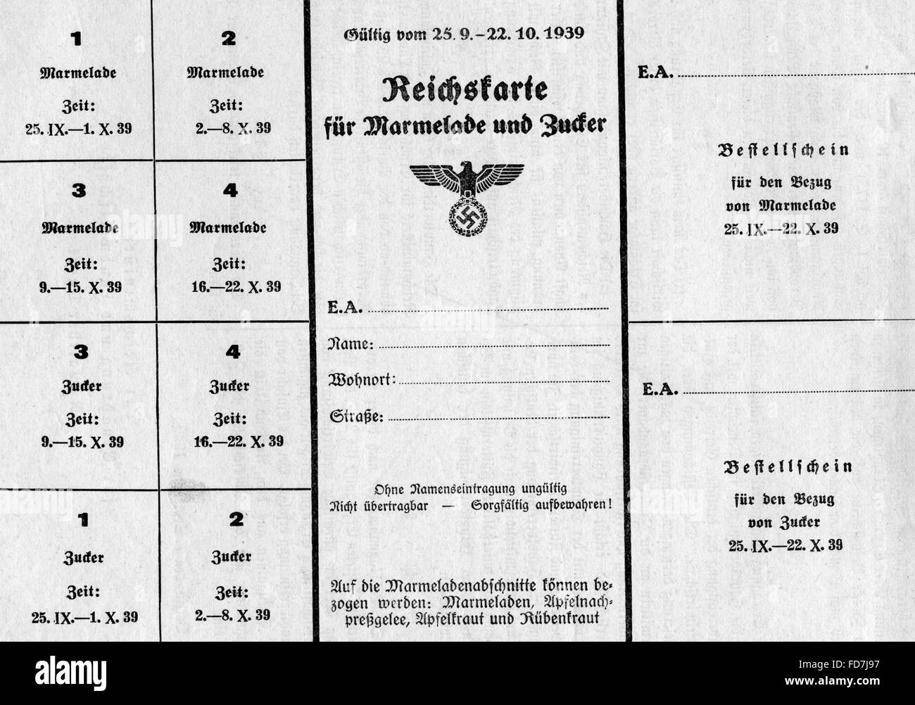 Sugar ration hi-res stock photography and images - Alamy