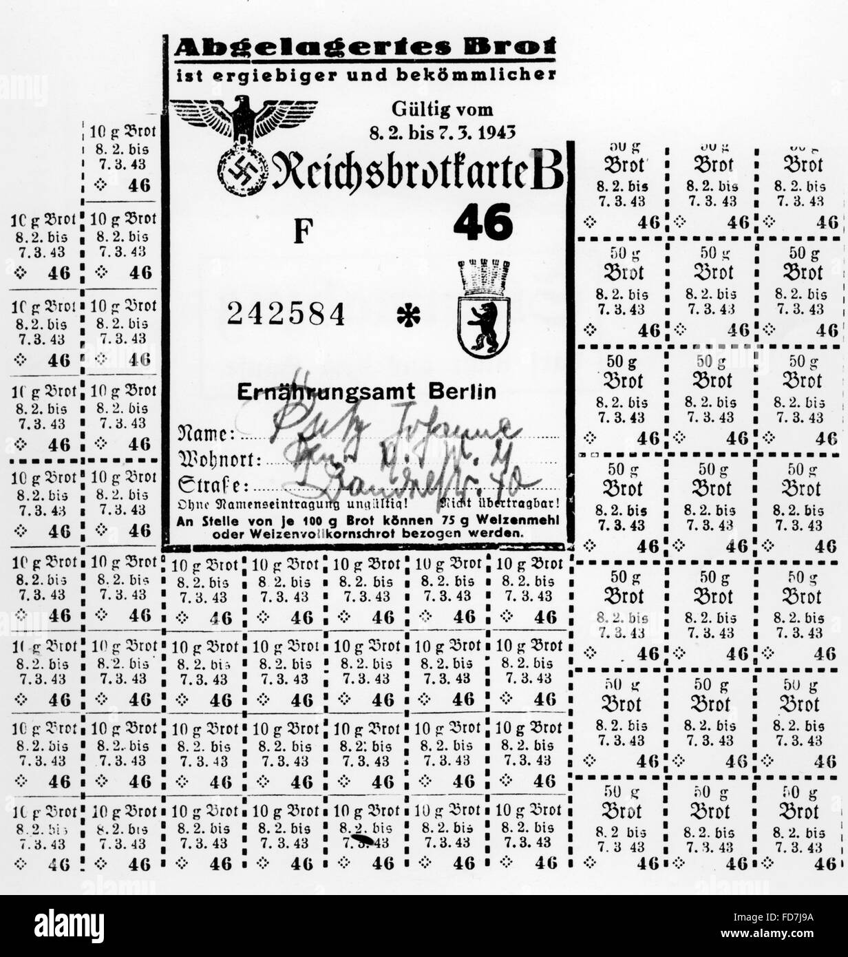 Ration card berlin hi-res stock photography and images - Alamy