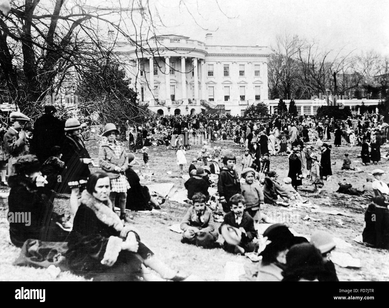 Easter Monday at the White House in Washington DC, 1926 Stock Photo - Alamy