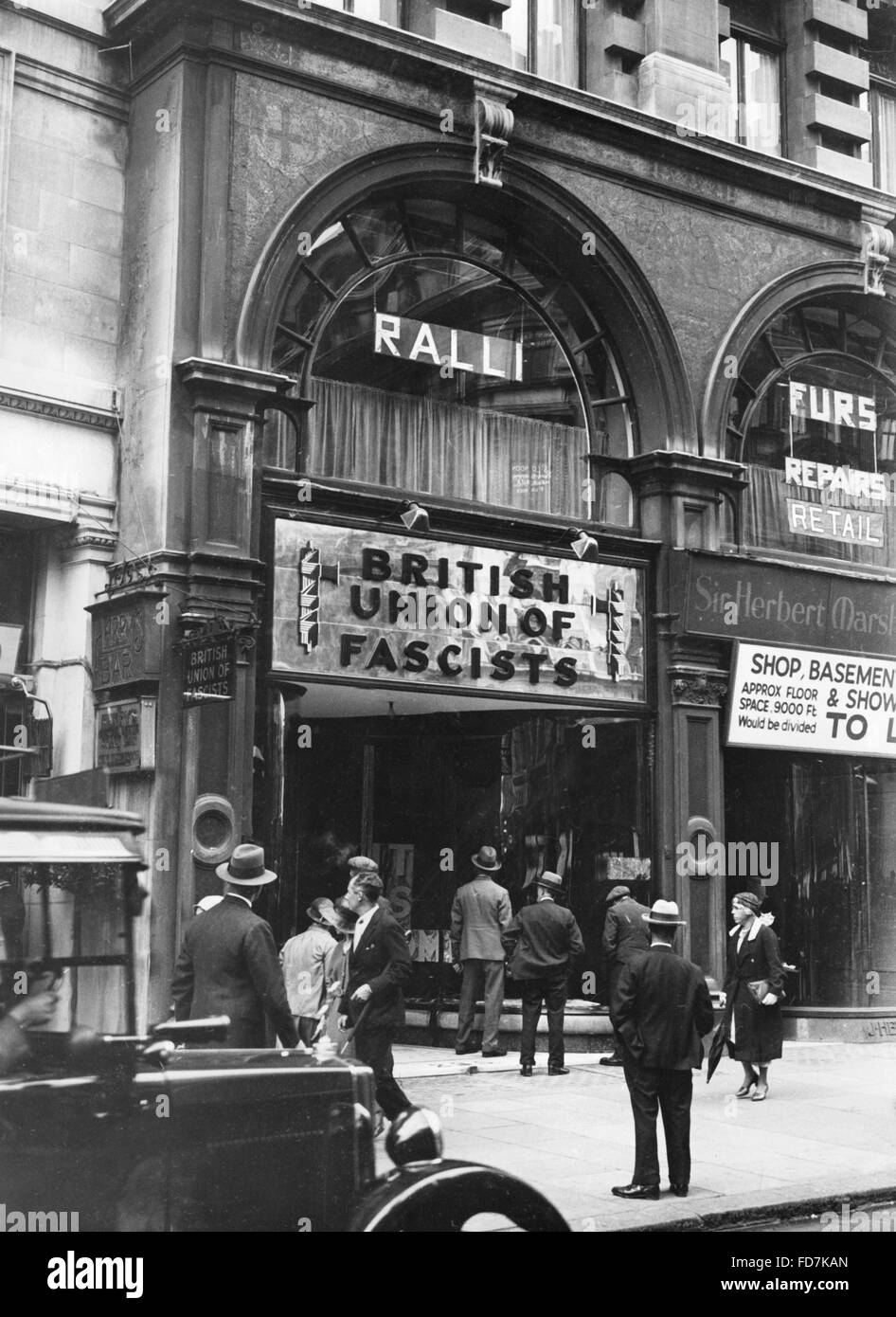 The British Union of Fascists (BUF) formed by Oswald Mosley Stock Photo ...