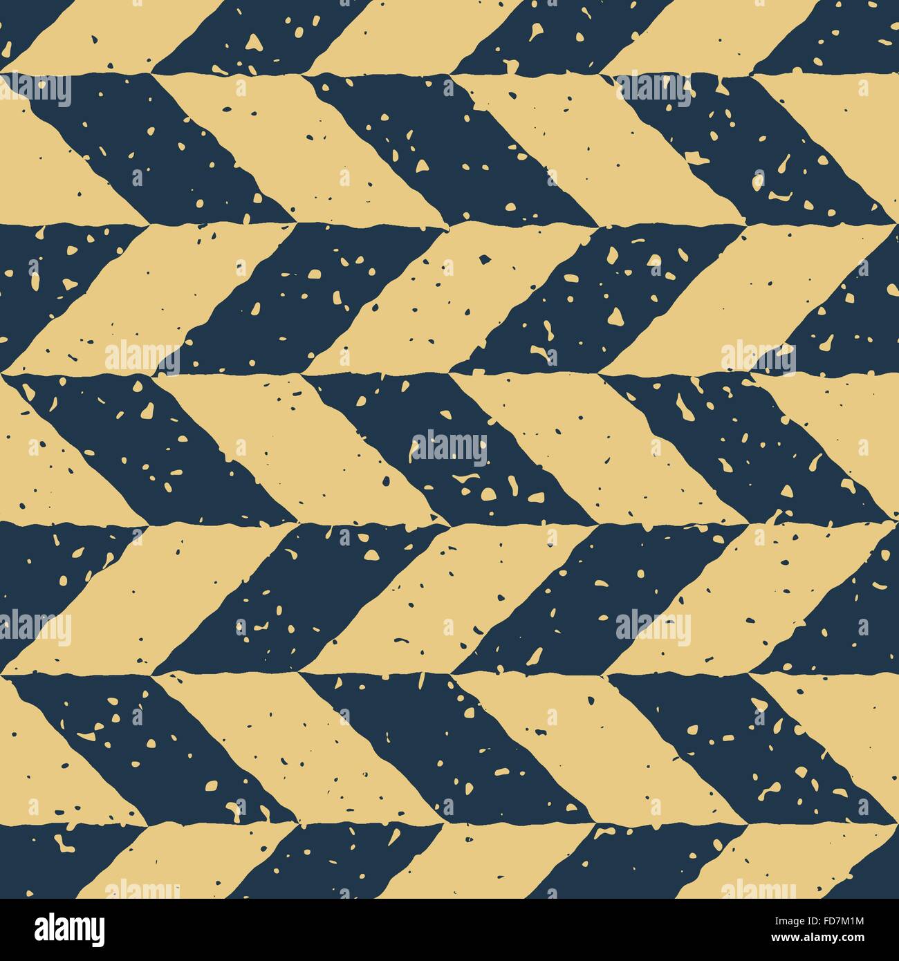 Vector Seamless Blue Yellow Color Hand Drawn Checker Distorted ...