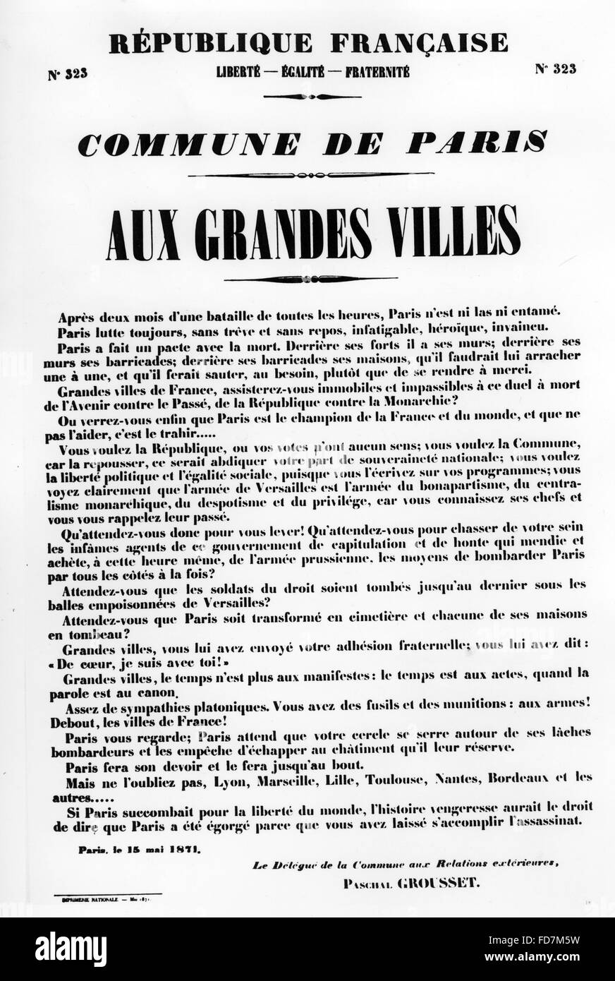 Paris Commune, 1871 Stock Photo - Alamy
