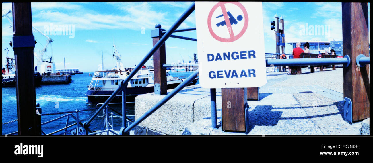 Warning sign on pier hi-res stock photography and images - Alamy