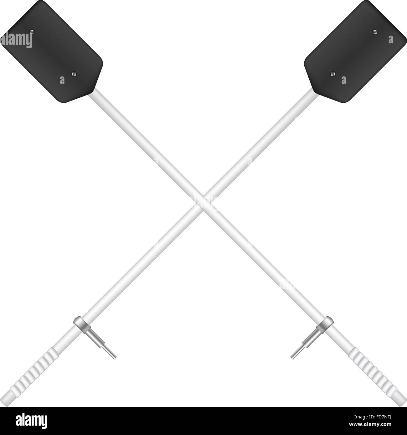 Two crossed old oars in black and white design Stock Vector Image & Art ...