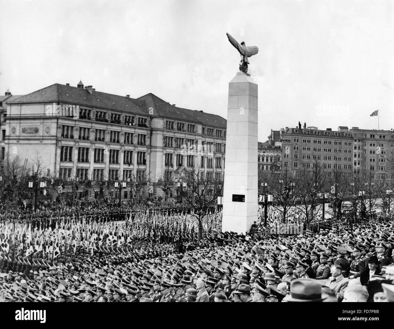 Military parade of the Wehrmacht on the occasion of Hitler's birthday ...