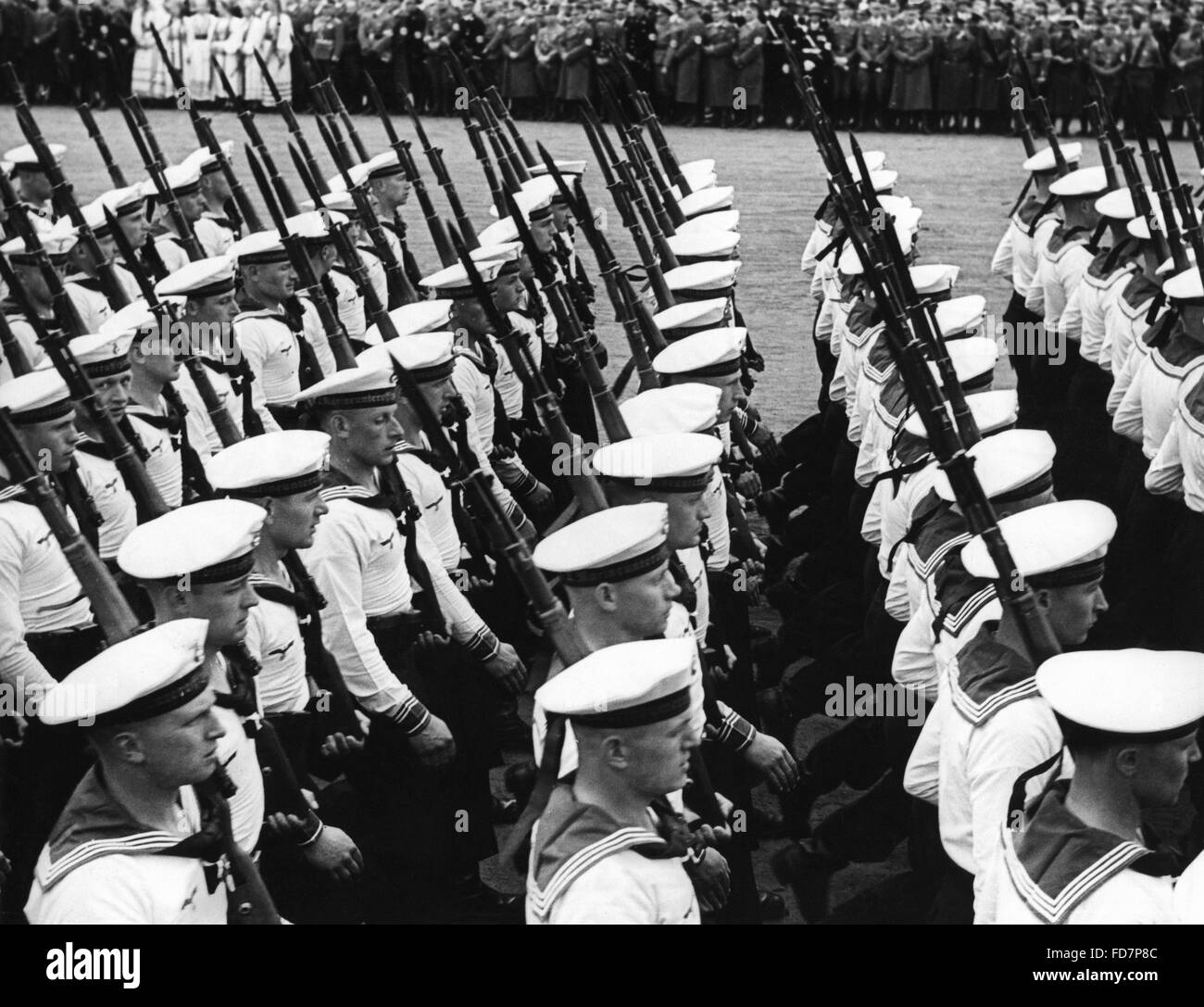 Military parade of the Wehrmacht on the occasion of Hitler's birthday ...