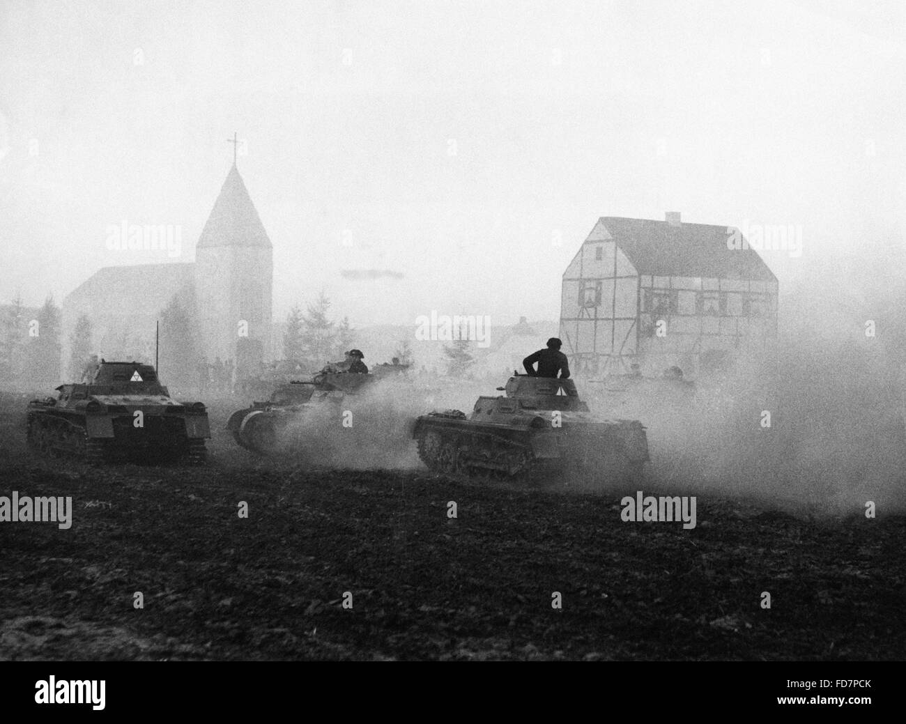 Tanks of the Wehrmacht during an exercise, 1935 Stock Photo - Alamy