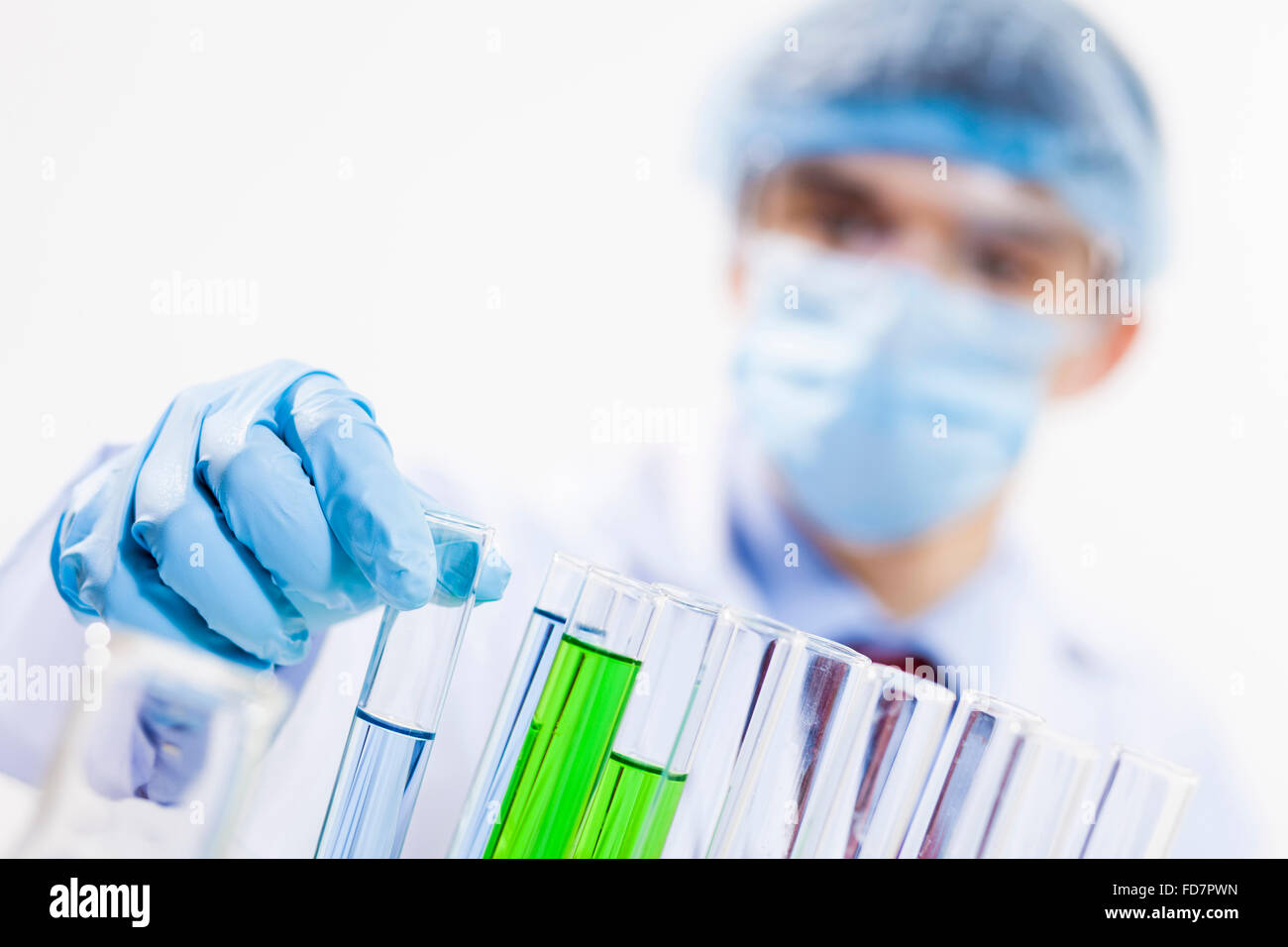 Young scientist making chemical tests in laboratory Stock Photo - Alamy