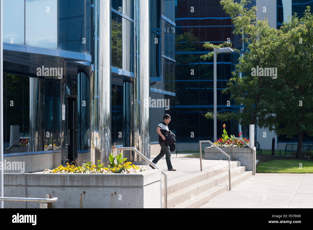 Worker going down stairs hi-res stock photography and images - Alamy