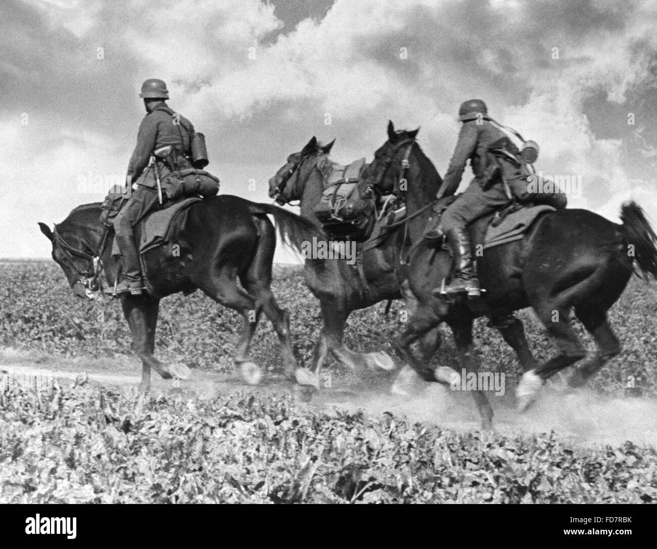 Cavalry during exercise in Black and White Stock Photos & Images - Alamy