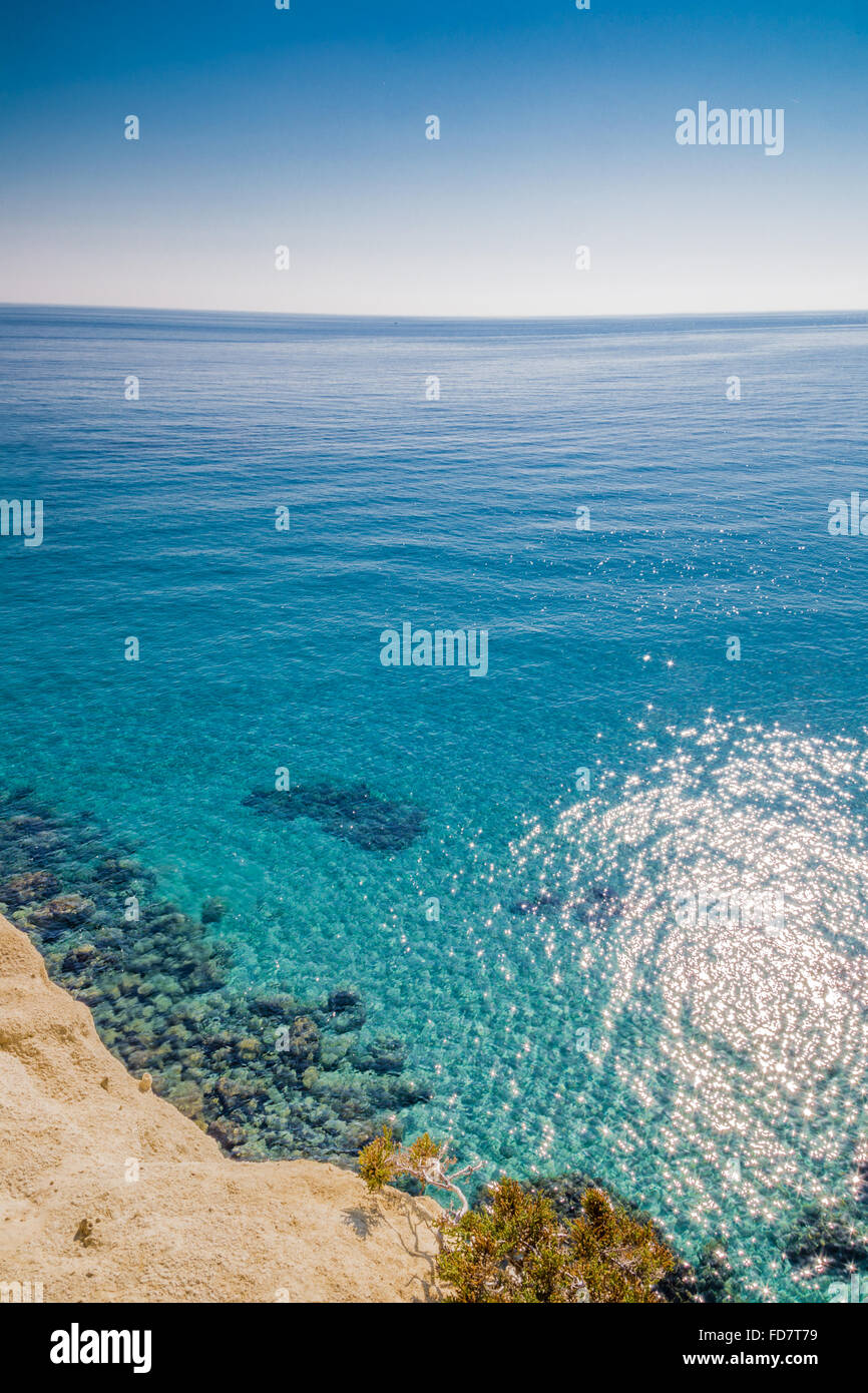 rocky cove on the coast of Salento in Puglia in Italy Stock Photo - Alamy