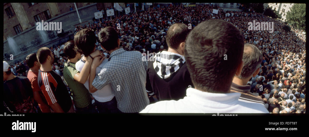 Panoramic View Of Crowd At Parade Stock Photo - Alamy