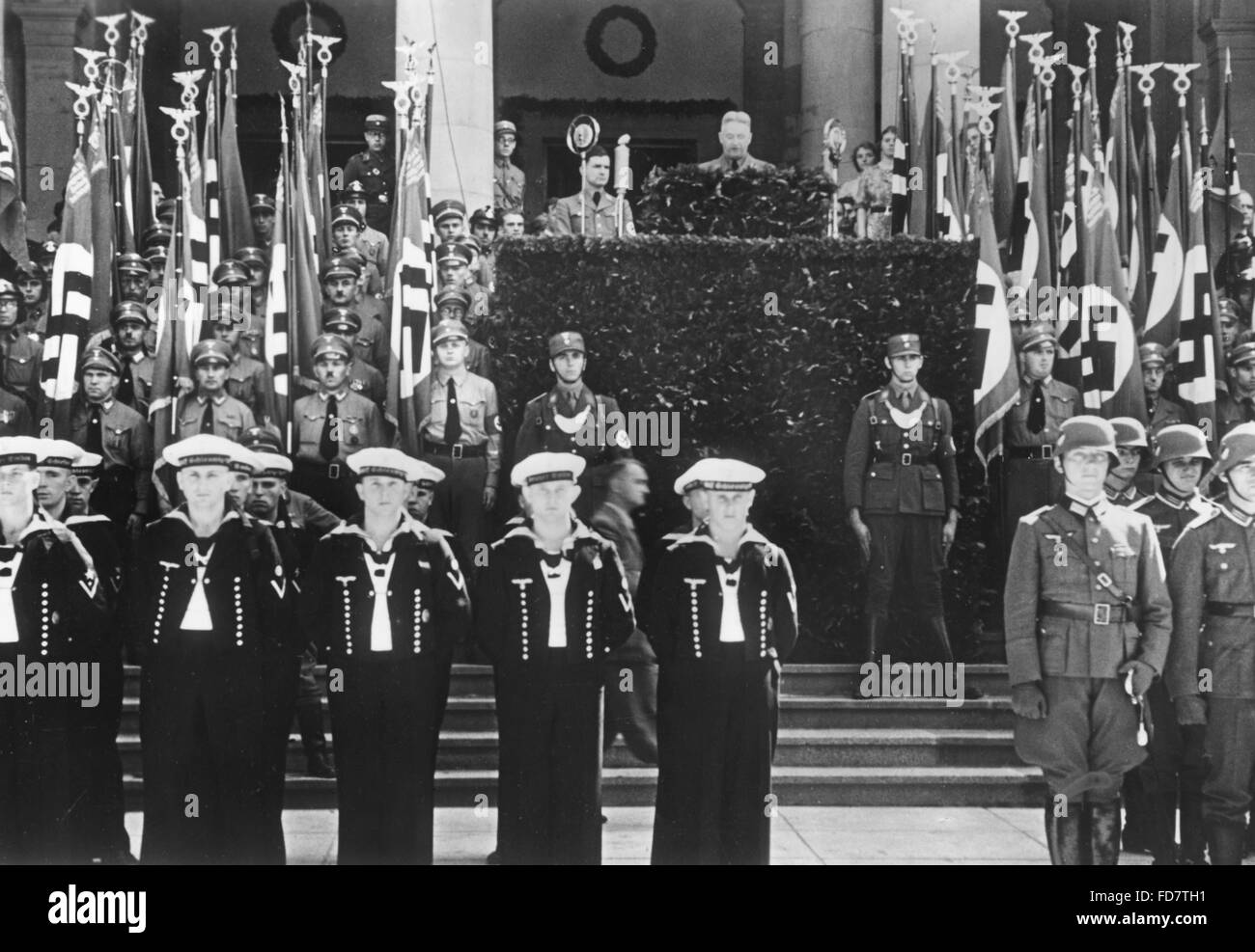 Reichsstatthalter (Reich Governor) Wilhelm Murr holds an opening speech ...