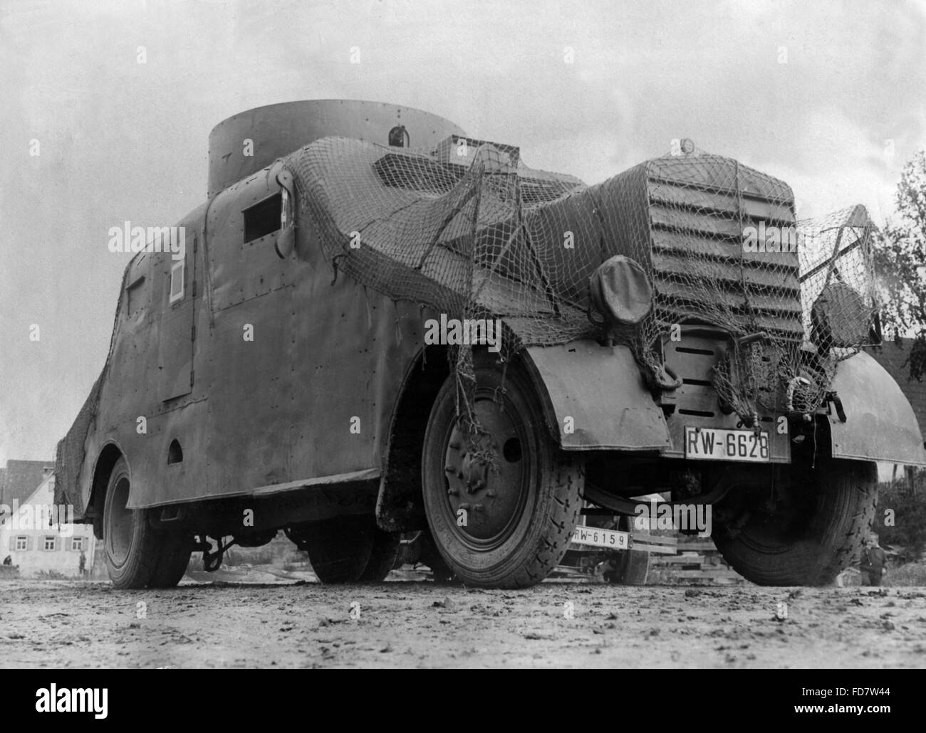 Armored car of the Reichswehr during a maneuver, 1928 Stock Photo - Alamy