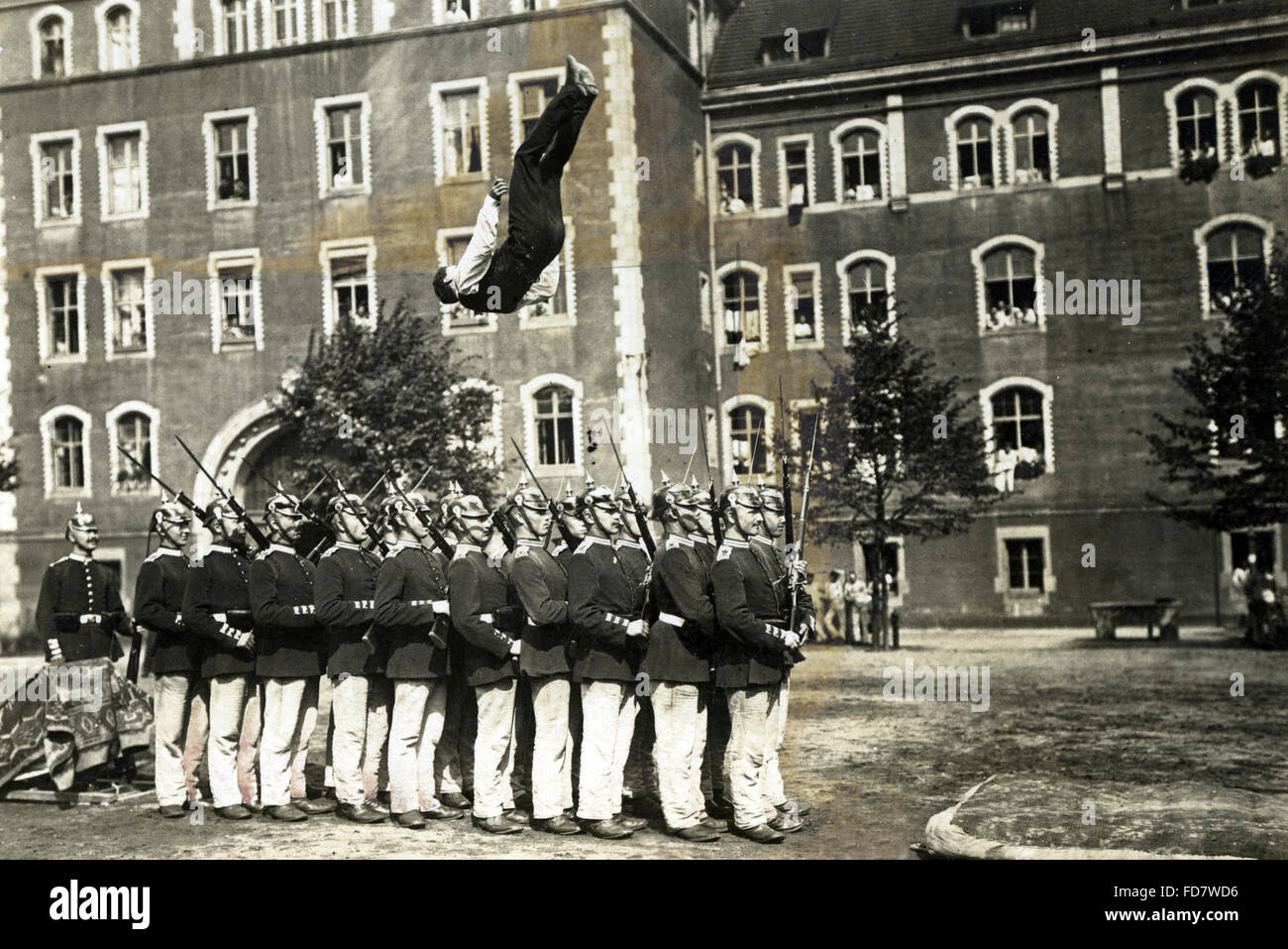 Acrobat at the military, 1910 Stock Photo - Alamy