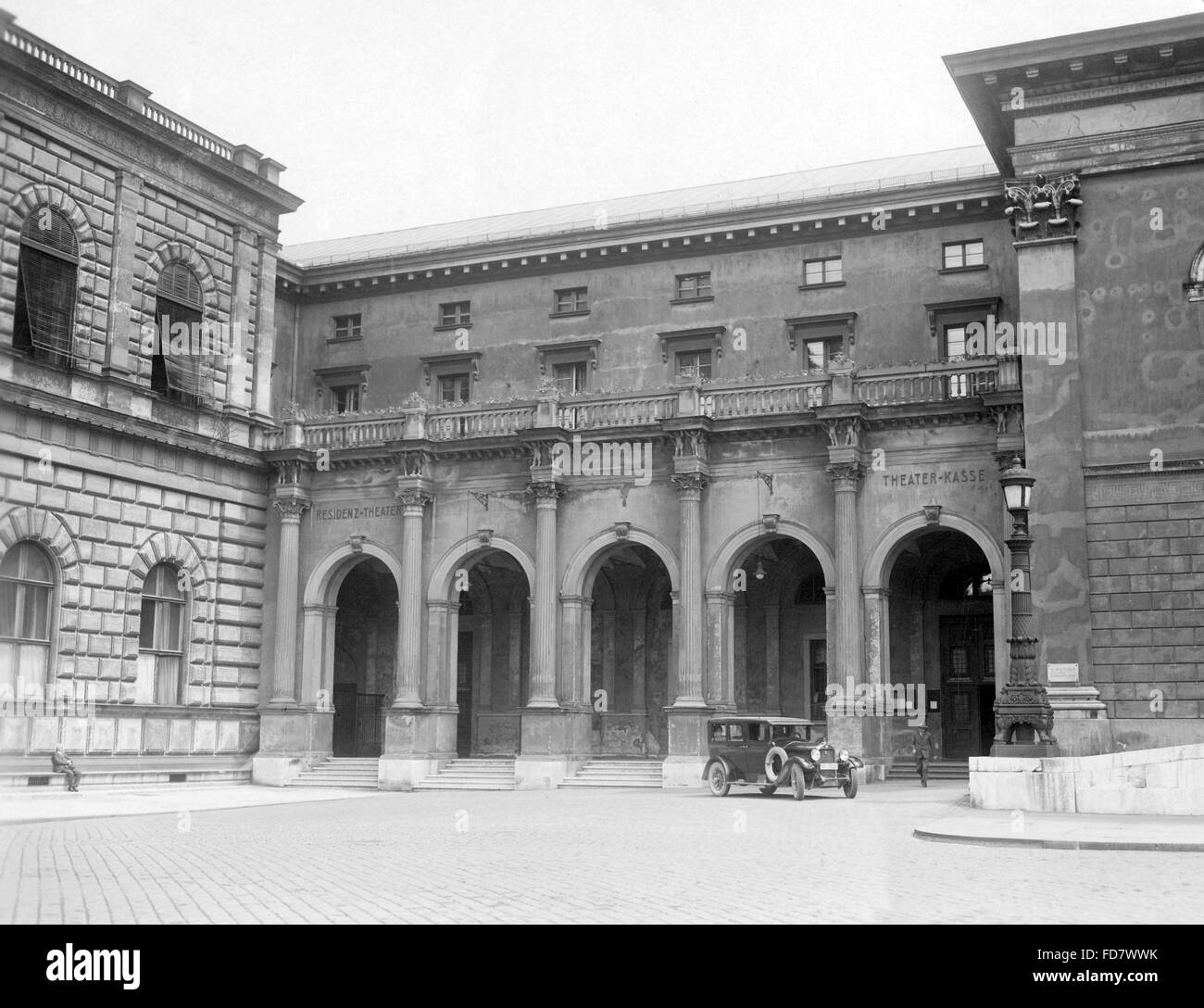 Entrance to the theatre Black and White Stock Photos & Images - Alamy