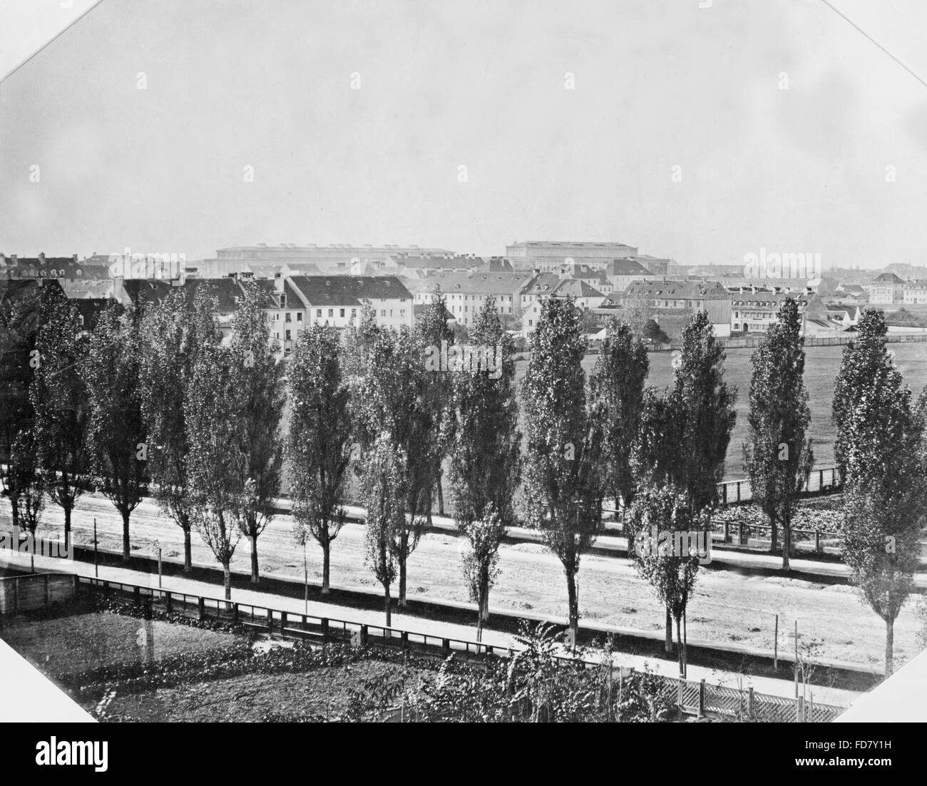 The Leopoldstrasse in Munich around 1860 Stock Photo - Alamy