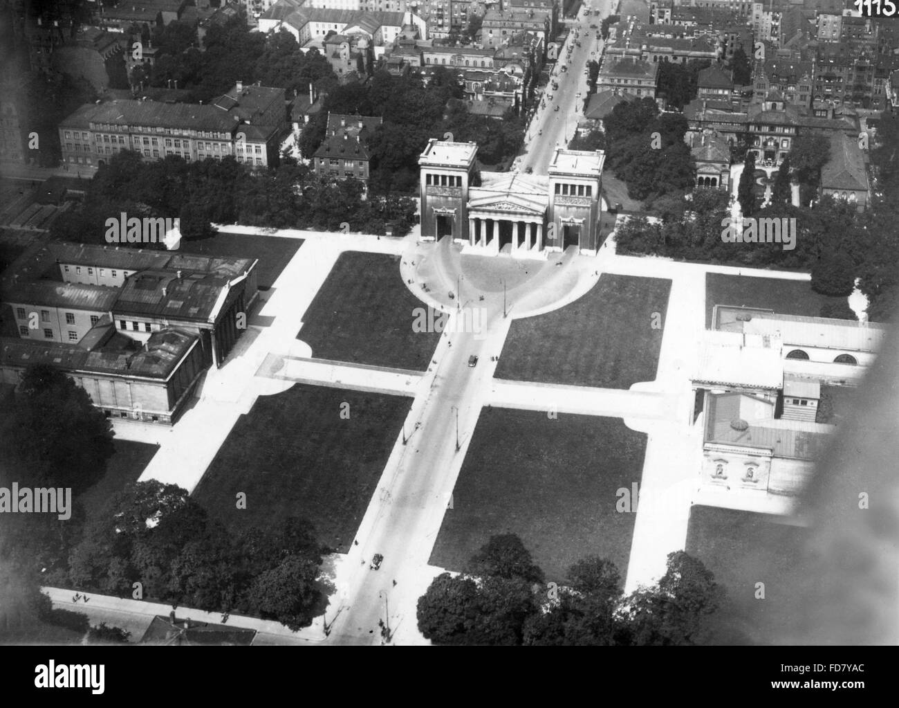 The Koenigsplatz (King`s Square) in Munich before 1933 Stock Photo - Alamy