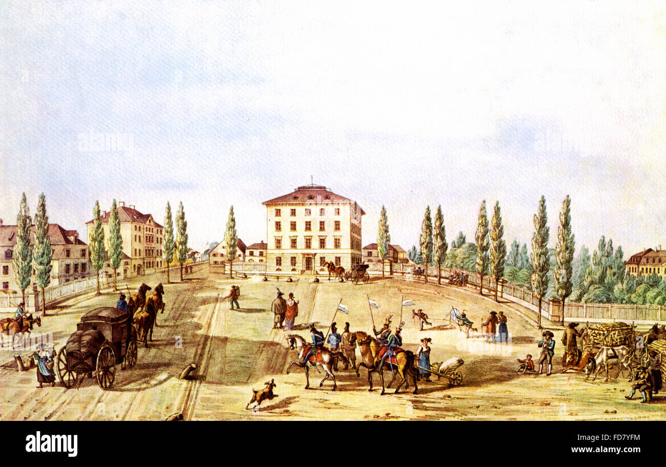 Karlsplatz / Stachus in Munich, 1810 Stock Photo - Alamy