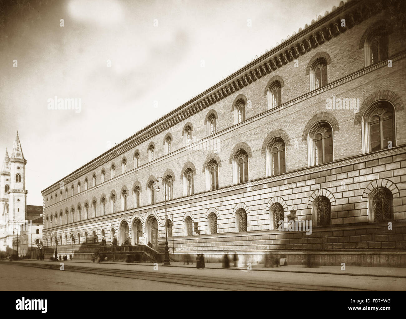 Bavarian State Library in Munich, around 1900 Stock Photo - Alamy