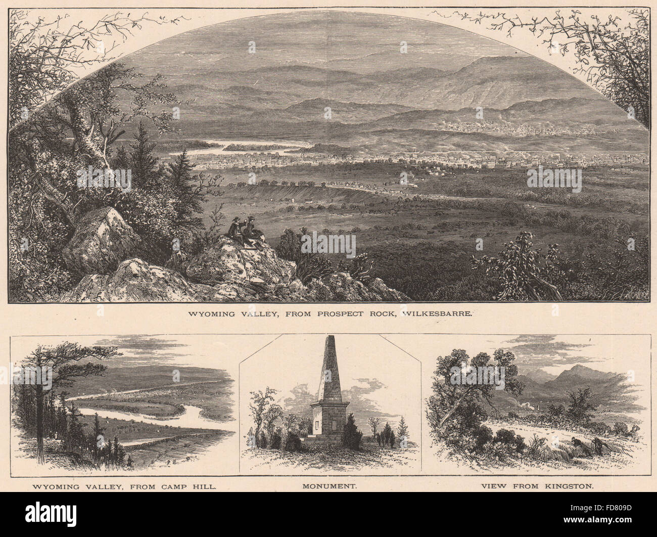 PENNSYLVANIA: Wyoming Valley Prospect Rock Wilkes-Barre Kingston Camp ...