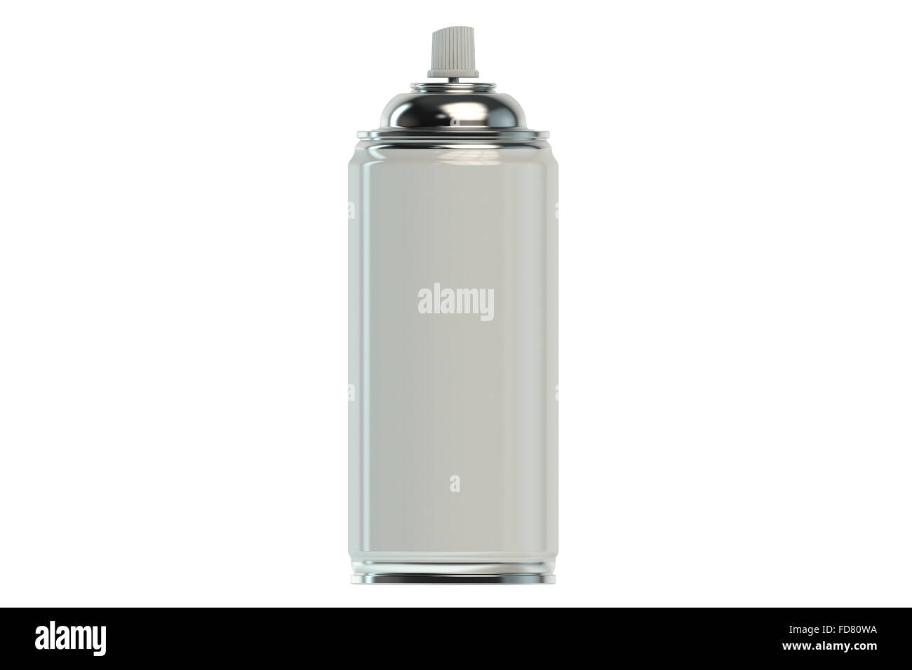 white spray paint can isolated on white background Stock Photo - Alamy