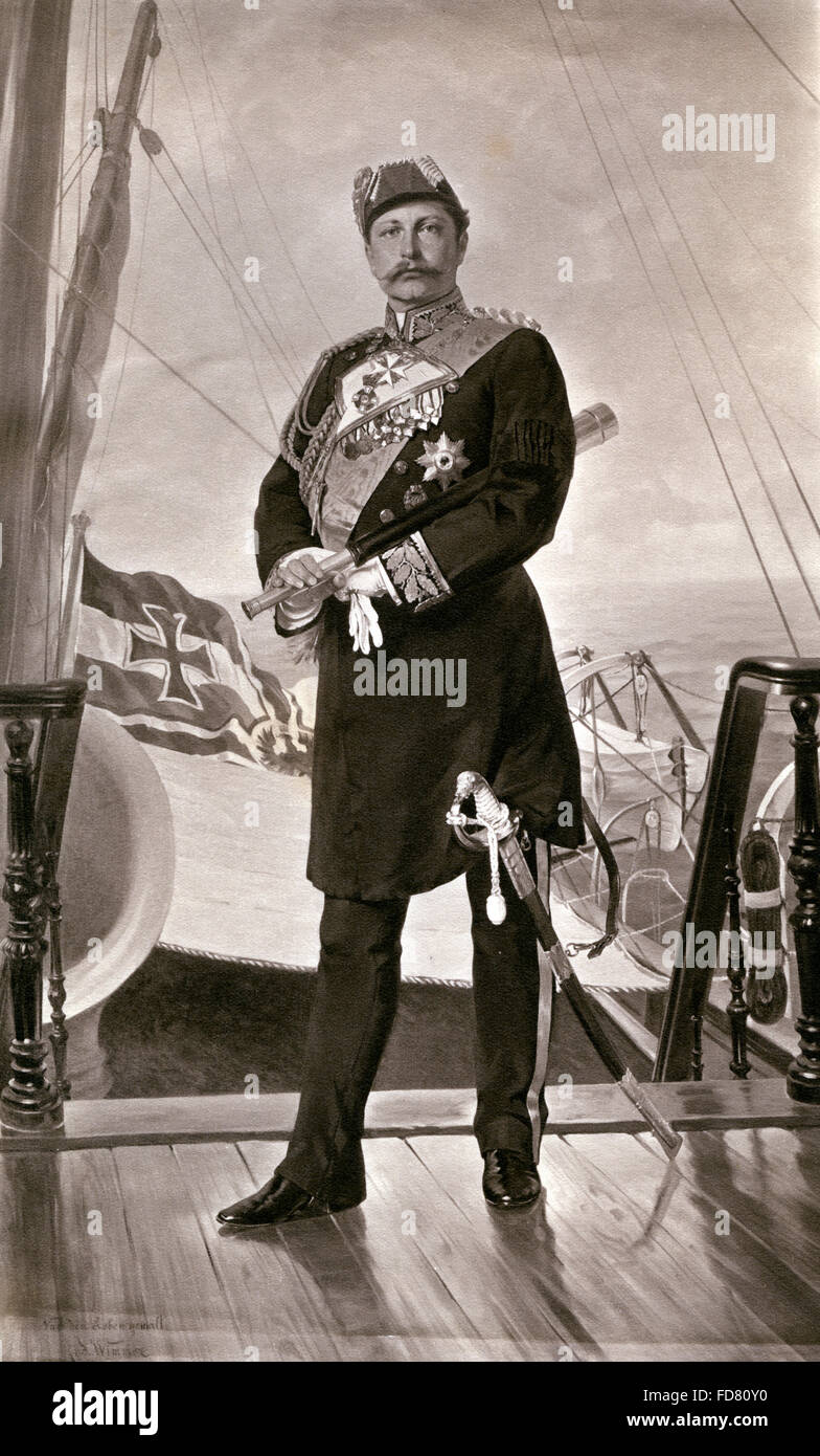 Wilhelm II in naval uniform, 1889 Stock Photo - Alamy
